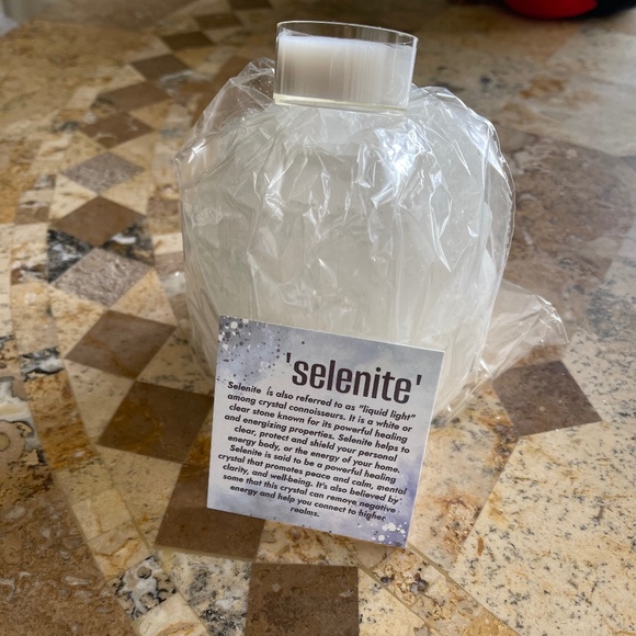 Accents | Selenite Tower White Tealight Tea Light Candle Holder Healing Crystal New | Poshmark